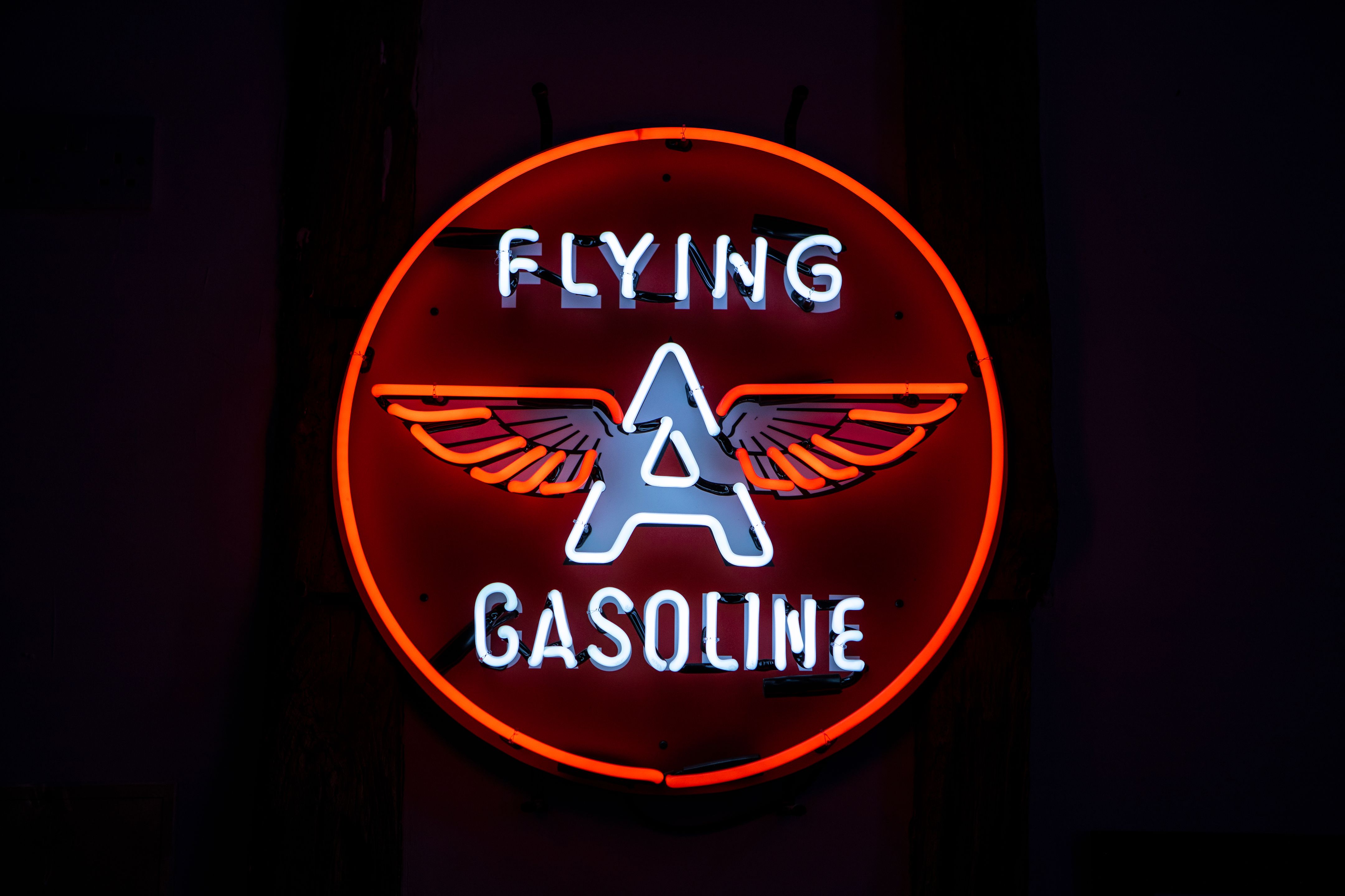 Bonhams Cars : A Flying A Gasoline neon sign