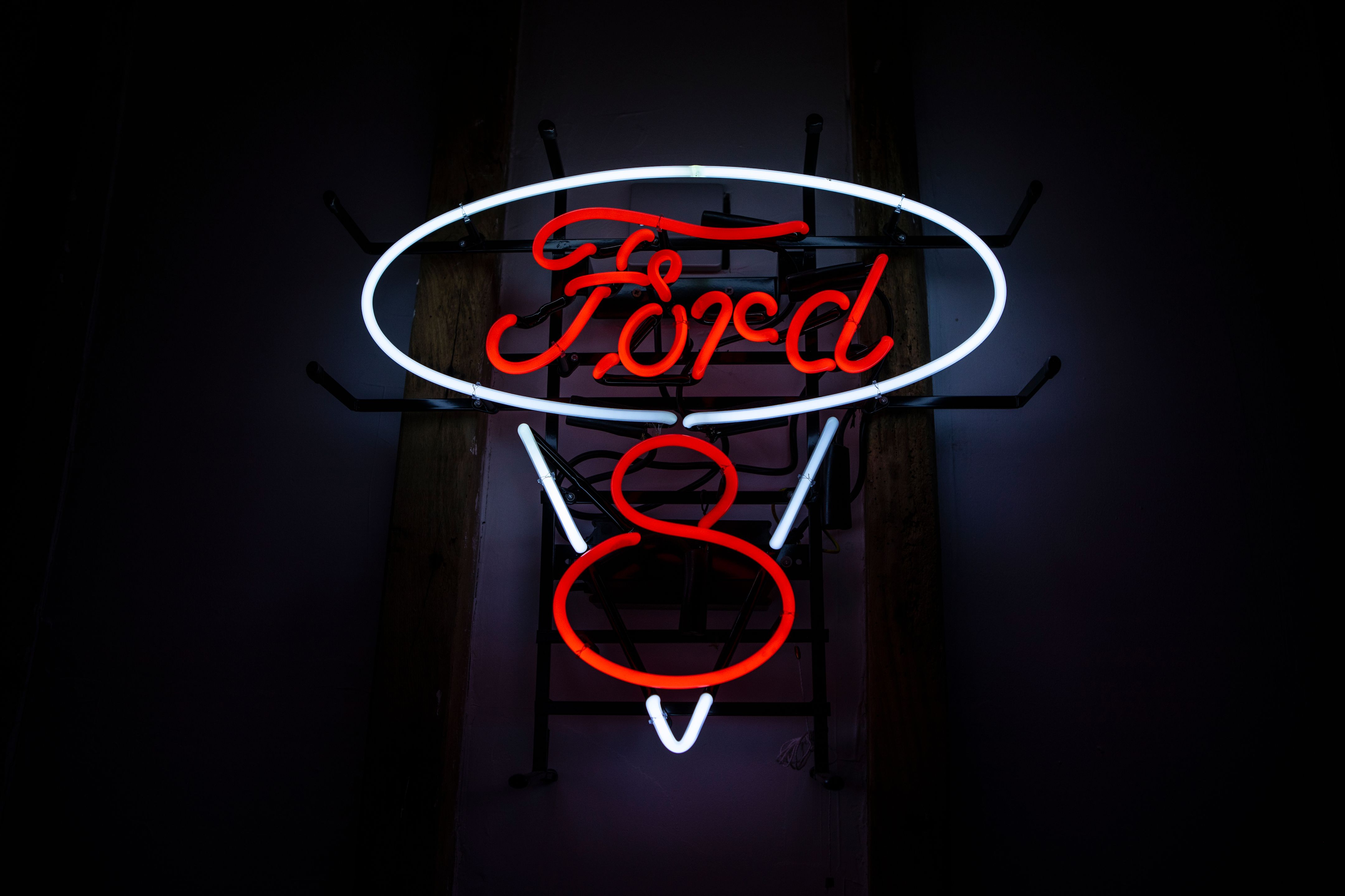 Bonhams Cars : A Ford V8 neon sign