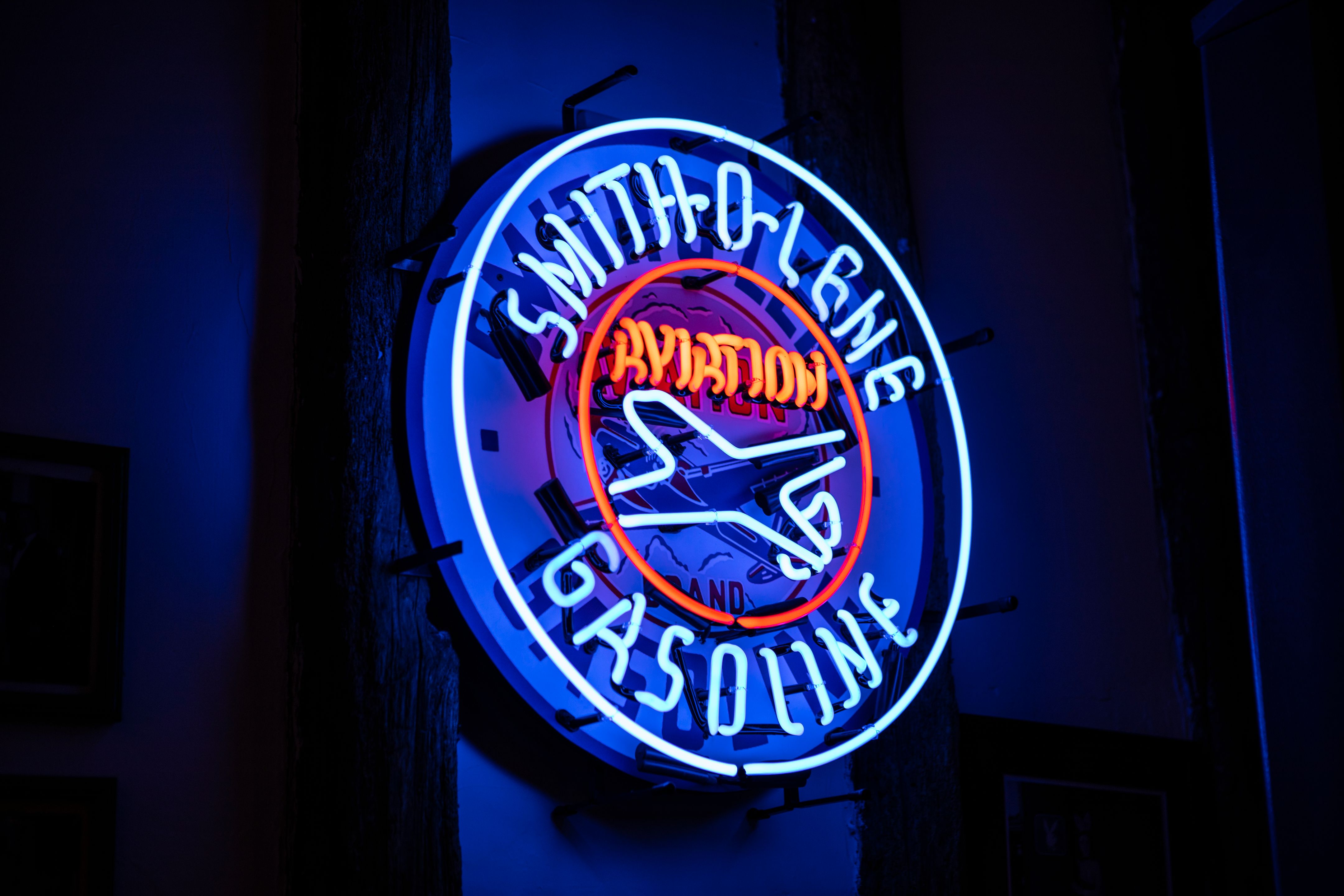 Bonhams Cars : A Smith-O-Lene Aviation Brand Gasoline neon sign