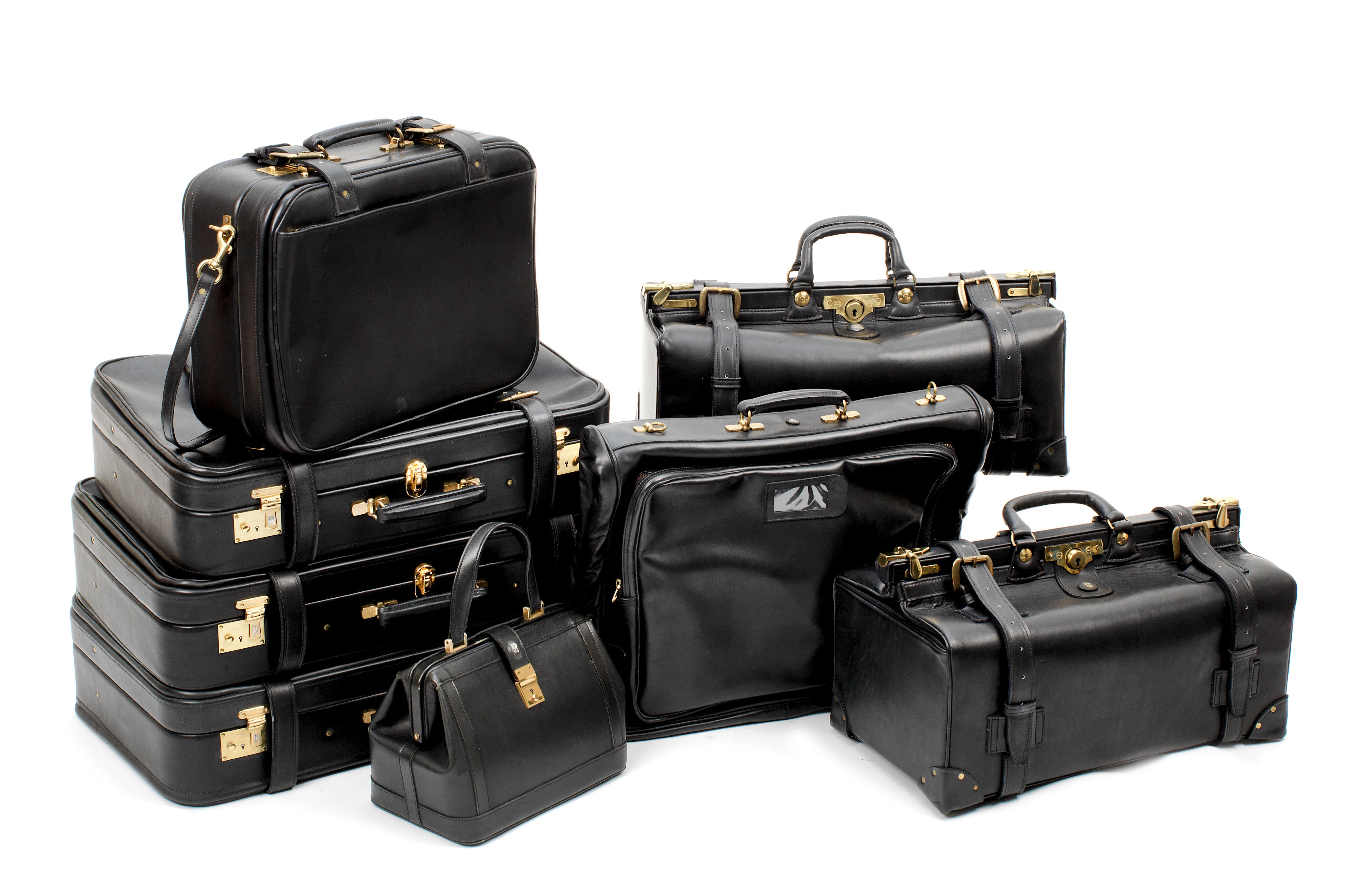 Bonhams Cars : An eight piece 'Rolls-Royce' leather luggage set, ((8))