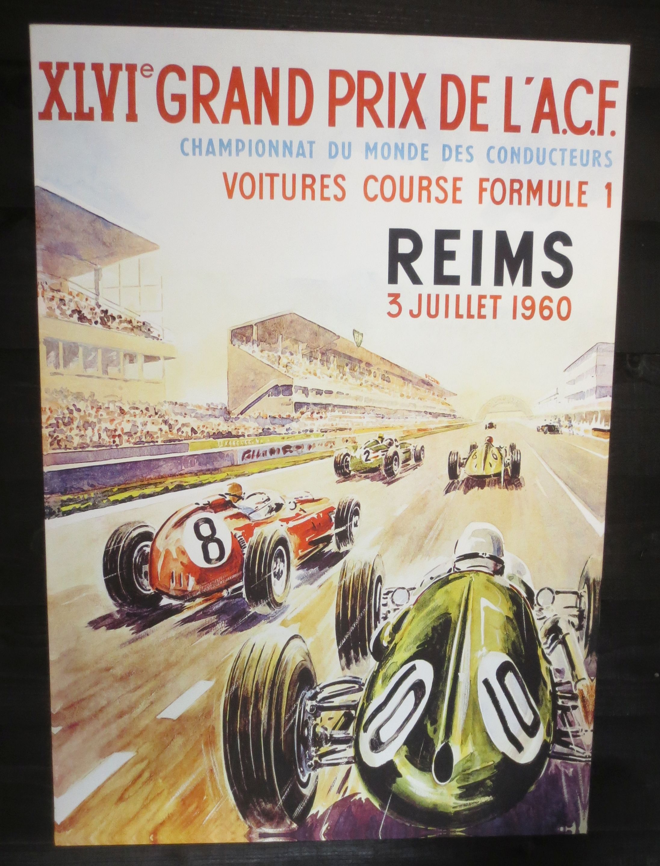 Bonhams Cars : Four decorative prints of motor racing posters,