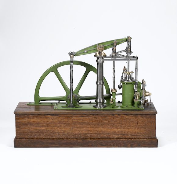 Bonhams : A MODEL OF A CENTRE-PILLAR, ROTATIVE BEAM ENGINE, circa 1825,