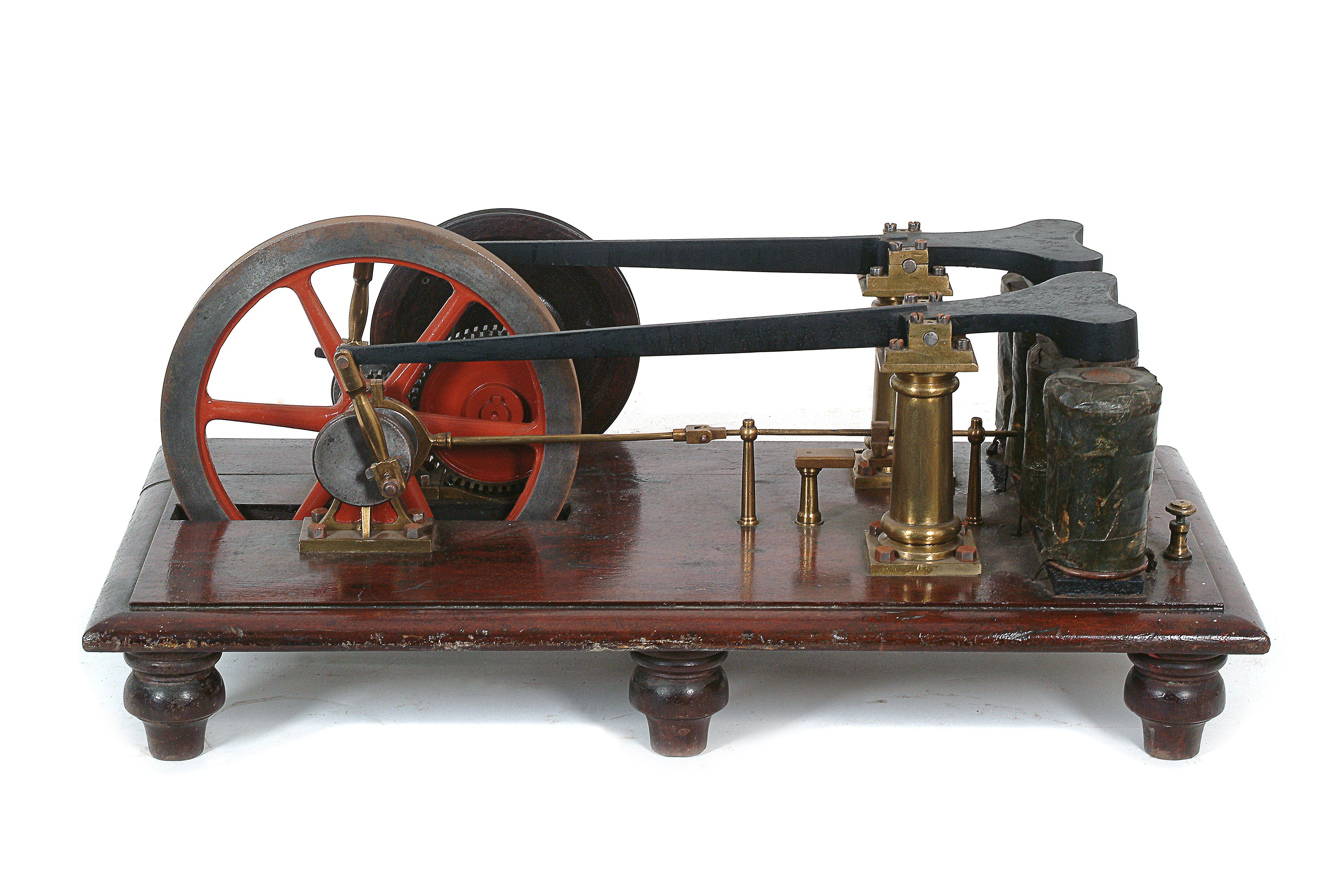 Bonhams : A RARE BOURBOUZE-TYPE DOUBLE BEAM MAGNETIC ENGINE, circa 1865,
