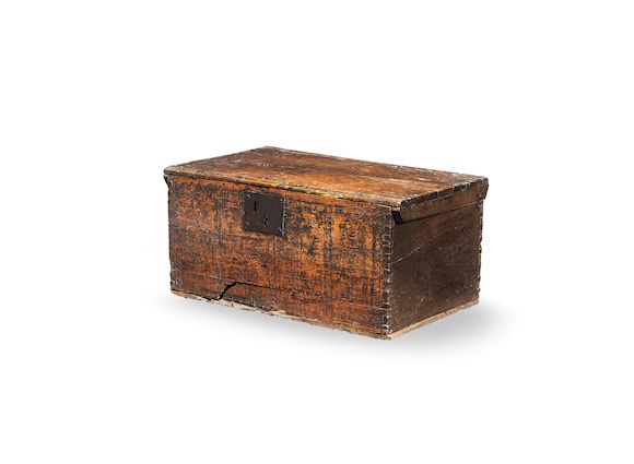 Bonhams : A 17th century joined cypress-wood and oak box