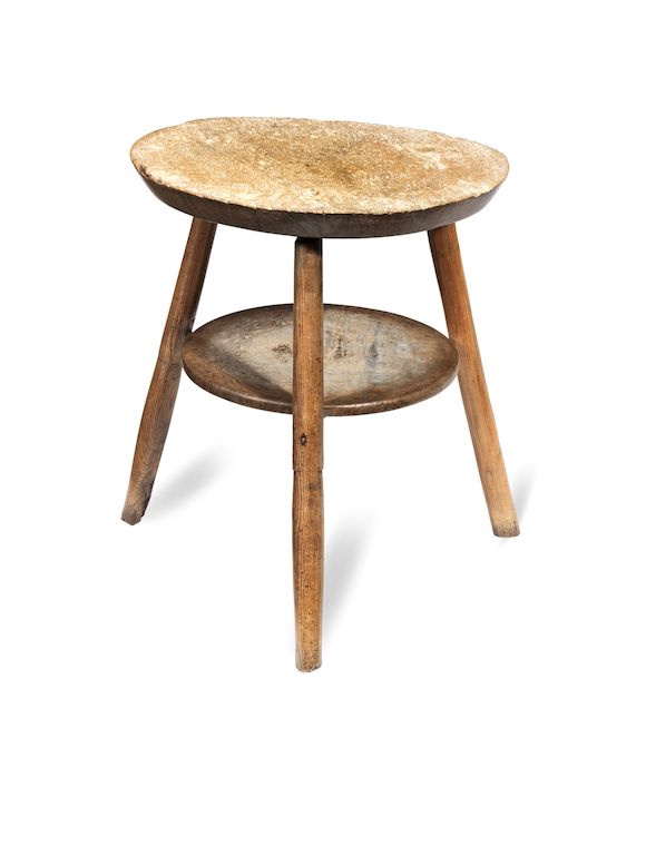 Bonhams : A George III sycamore two-tier primitive cricket table, circa ...