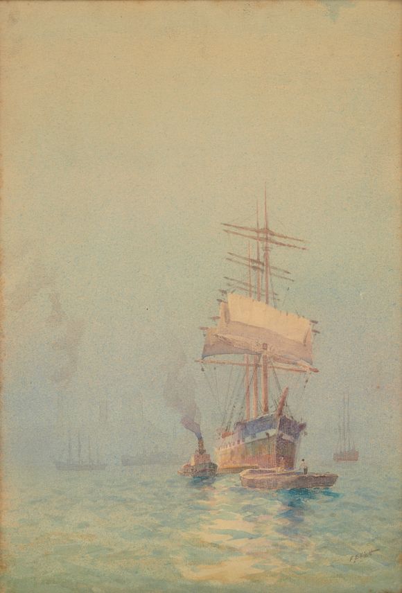 Bonhams : Frederick James Elliott (1864-1949) Sails and Steam
