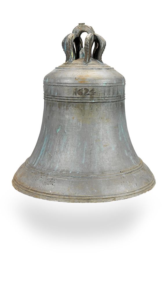 Bonhams : An extremely large James I leaded bronze bell, dated 1624, by ...