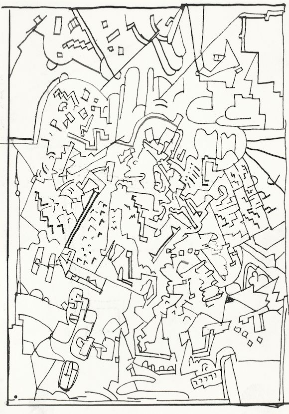 Bonhams : Sir Eduardo Paolozzi (1924-2005) Two Untitled Drawings 20.5 x ...