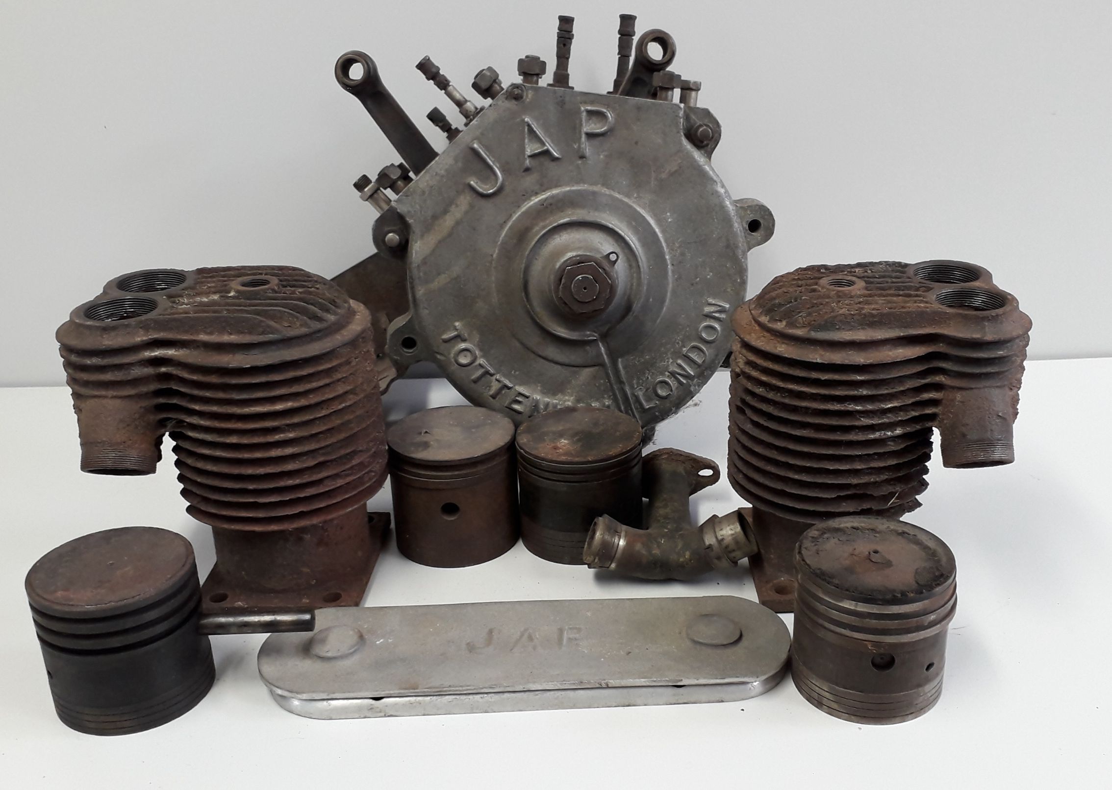 Bonhams Cars : A JAP V-Twin Crankcase assembly