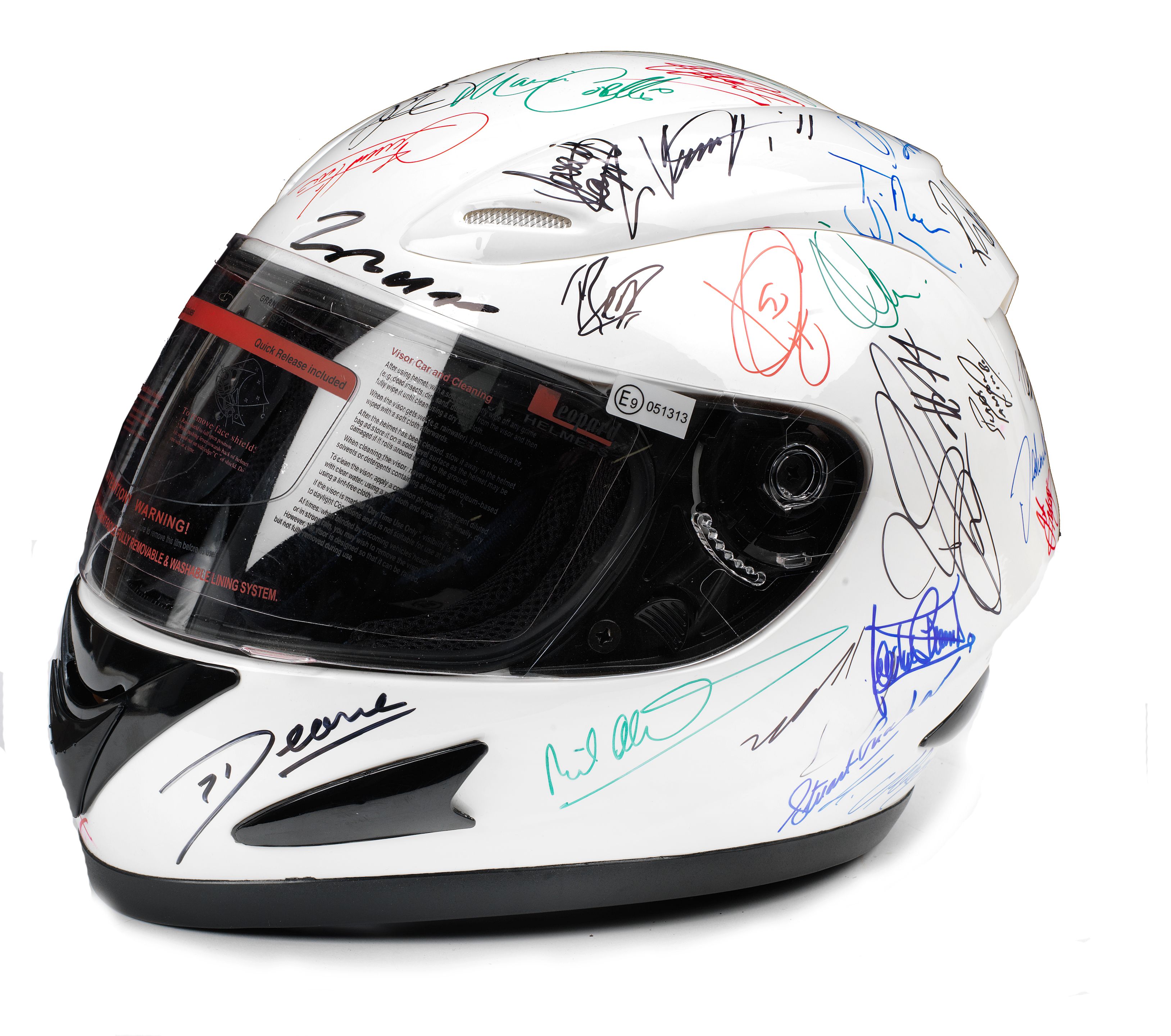 Bonhams Cars : A helmet signed by many racing drivers and motorsport ...