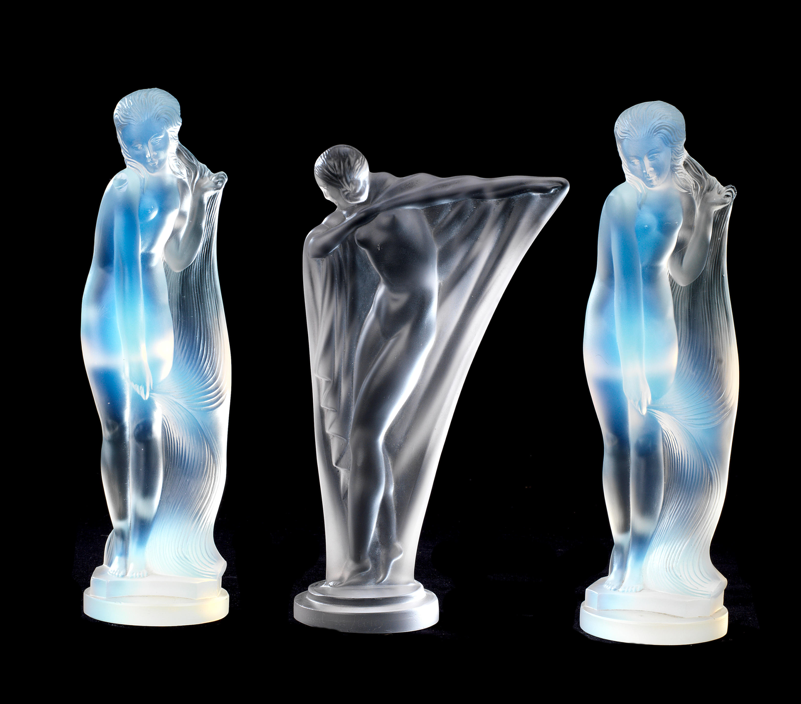 Bonhams Cars Two Art Deco Nu Longs Cheveux Mascots In Opalescent