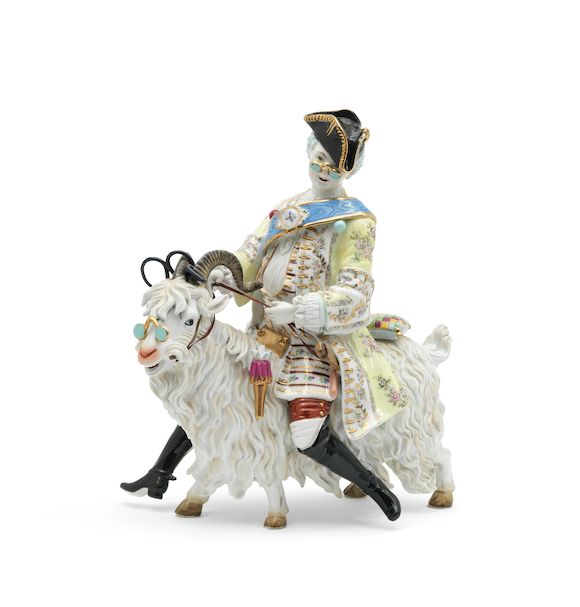 Bonhams : A Continental porcelain figure of Count Bruhl's Tailor 20th ...