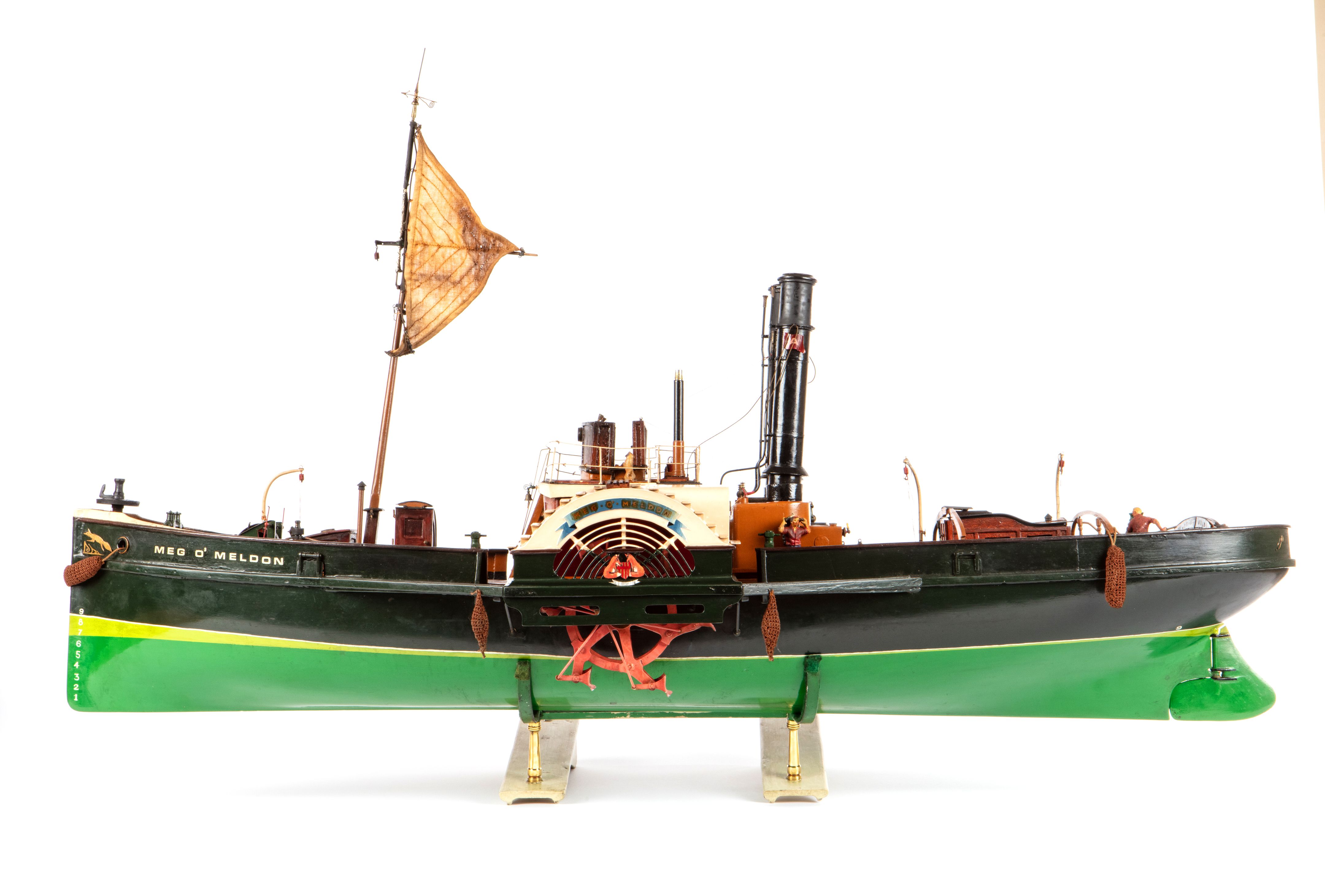 Bonhams : A MODEL OF THE PADDLE STEAMER MEG O'MELDON, modern,