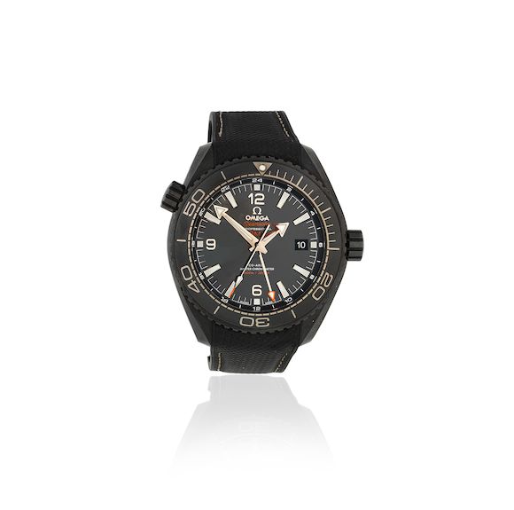 Bonhams : Omega. A ceramic automatic calendar wristwatch with co-axial ...