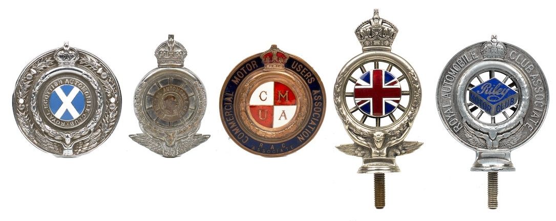 Bonhams Cars : Five RAC badges, ((5))