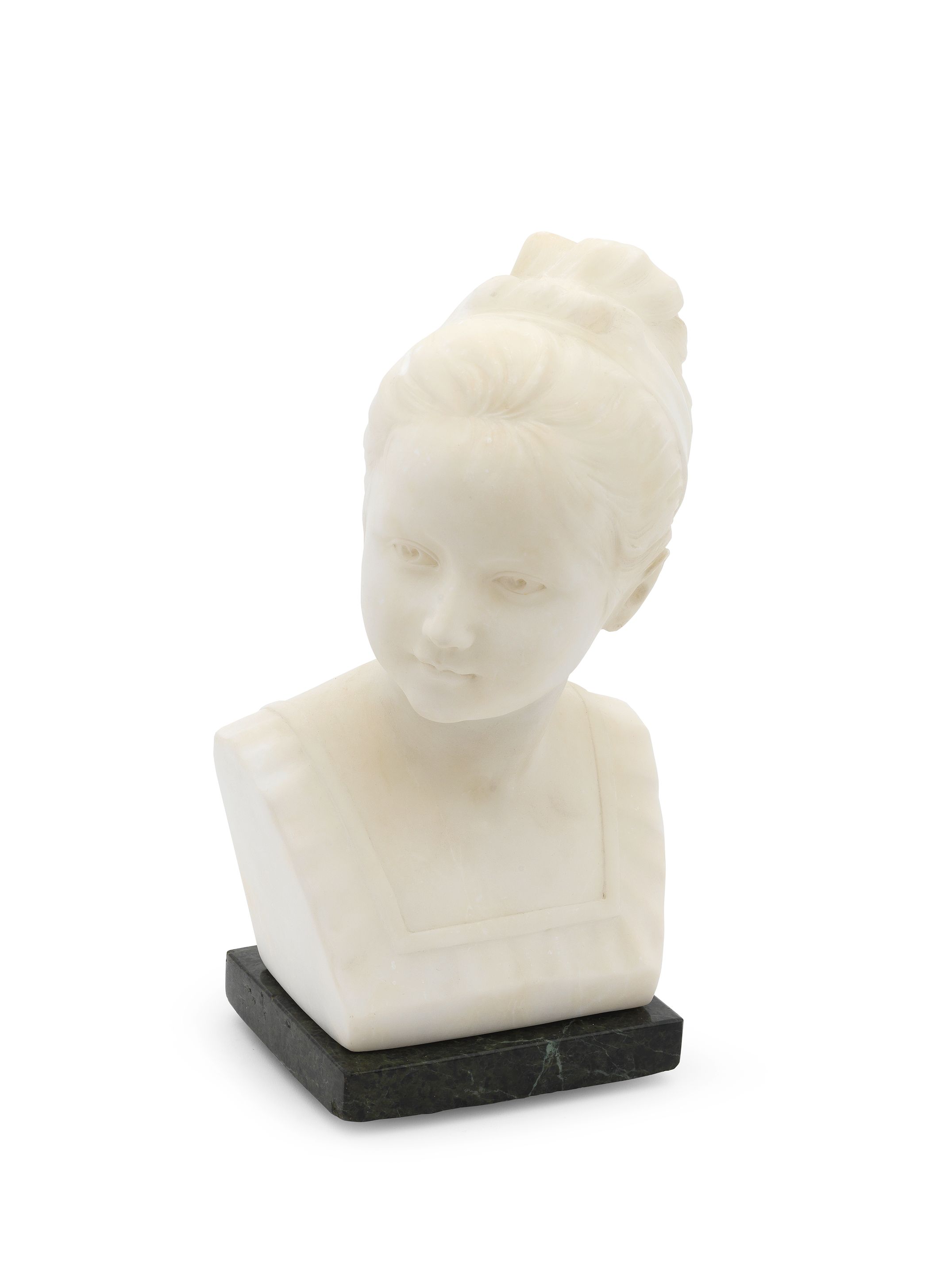 Bonhams : A marble bust of a girl After Jean-Antoine Houdon (1741-1828)