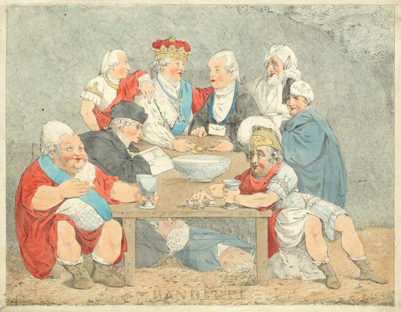 Bonhams : John Boyne (British, 1750-1810) Banditti Etching with hand ...
