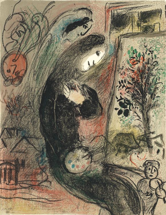 Bonhams : Marc Chagall (Russian/French, 1887-1985) Inspiration Lithograph printed in colours ...