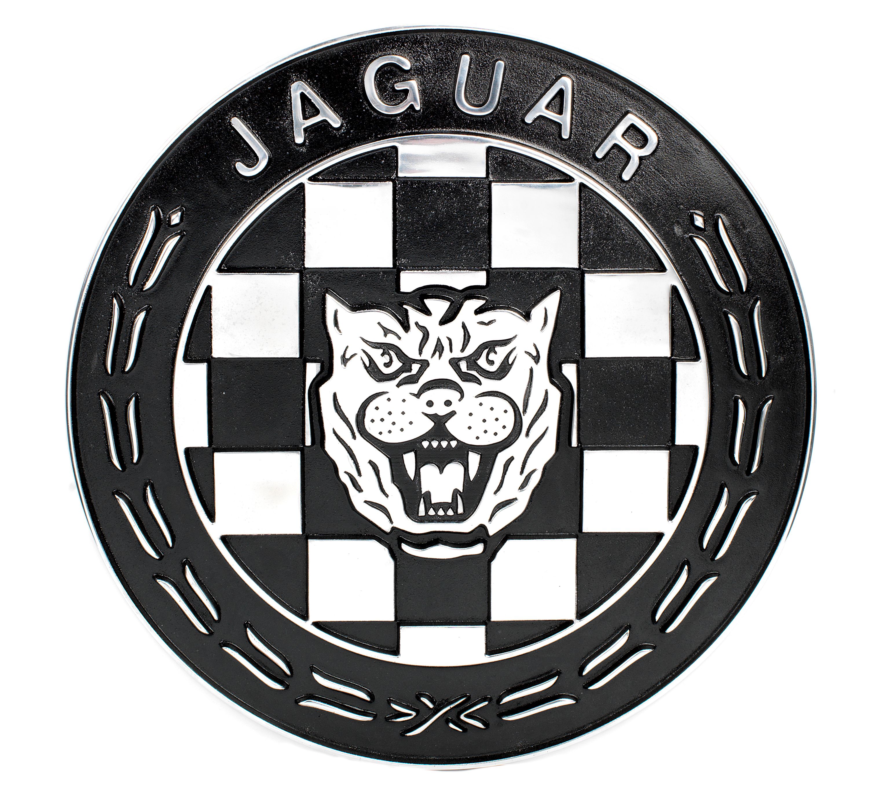 Bonhams Cars : A painted cast aluminium Jaguar sign,