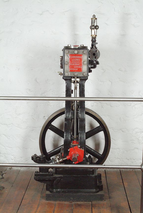 Bonhams : A SINGLE CYLINDER INVERTED VERTICAL WORKSHOP ENGINE, built by ...