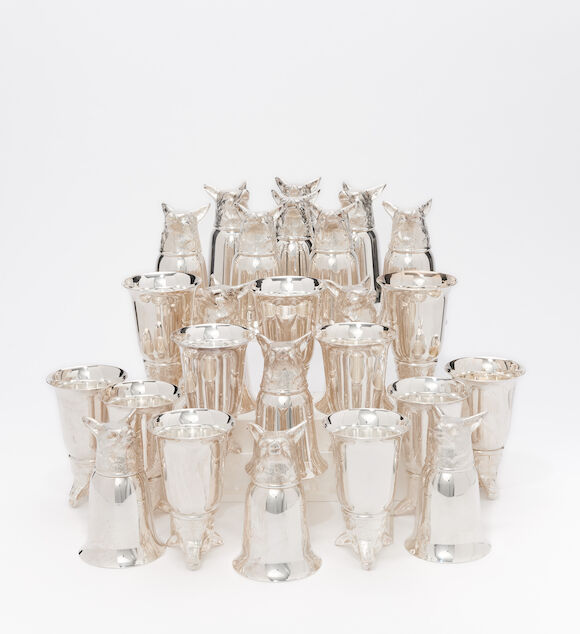 Bonhams : AN EXTENSIVE SET OF TWENTY FIVE ITALIAN SILVER PLATED STIRRUP ...