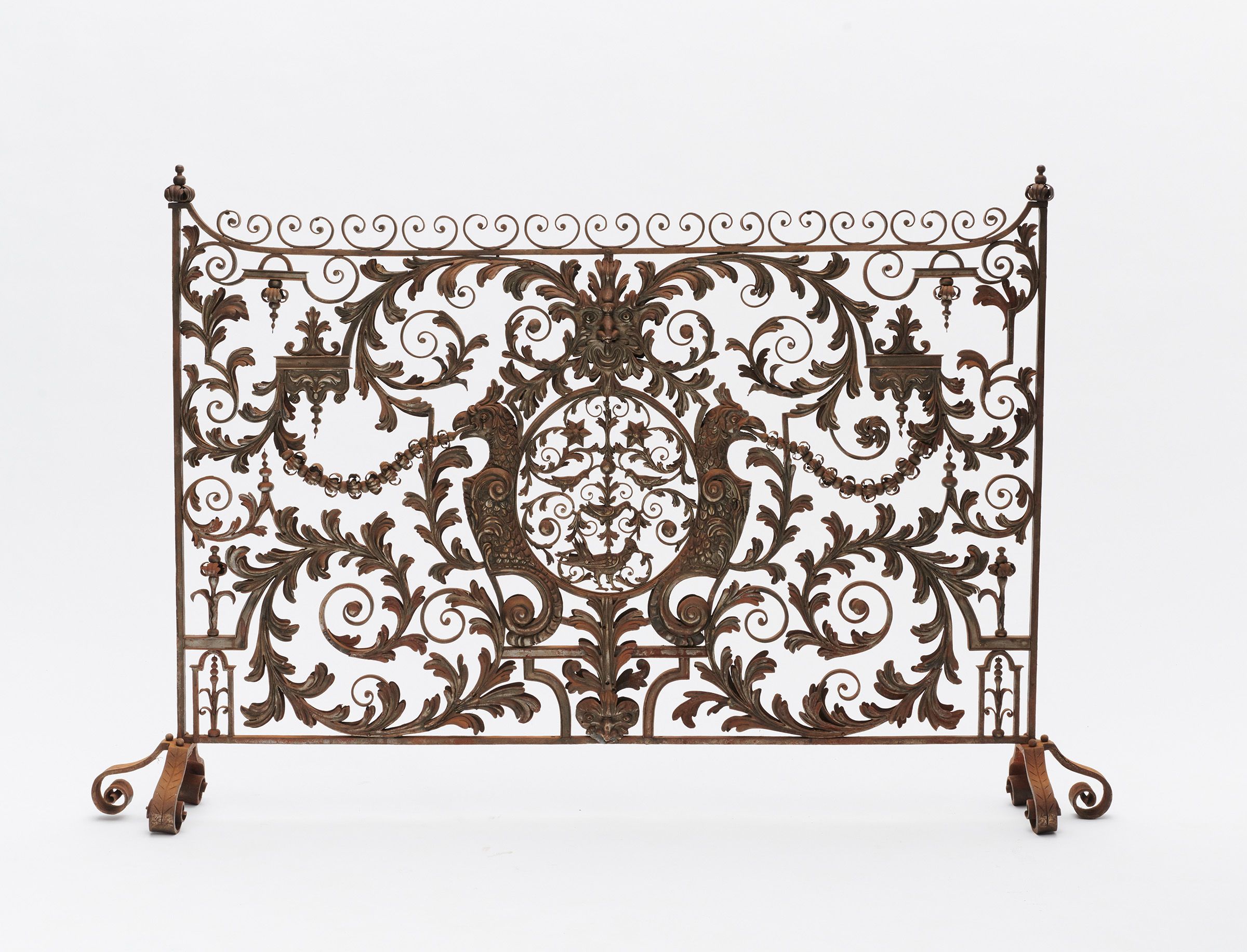 Bonhams : A FRENCH RENAISSANCE REVIVAL CAST IRON FIRE GUARD Late 19th ...