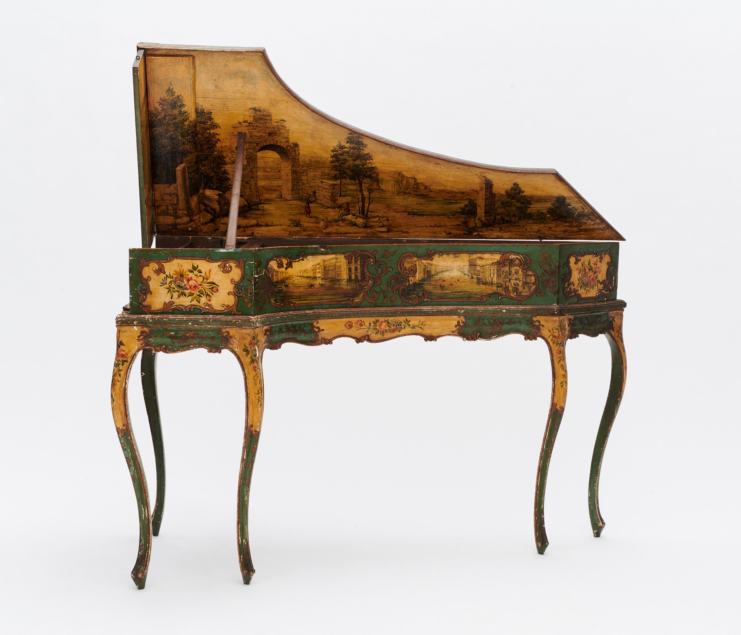 Bonhams : A RARE AND BEAUTIFUL VENETIAN ROCOCO HARPSICHORD18th-19th ...