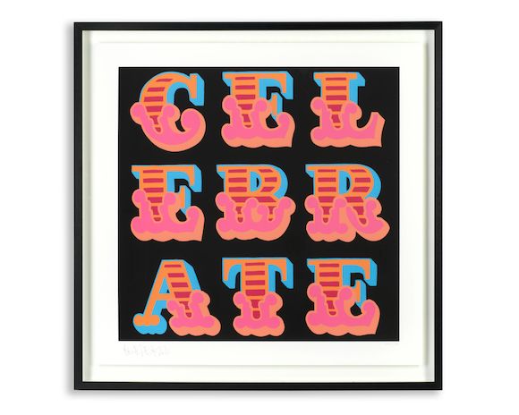 Bonhams : Ben Eine (British, born 1970) Celebrate - Circus Screenprint ...