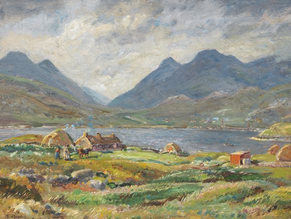 Bonhams : Herbert F. Royle (British, 1870-1958) Ardhasaig Crofts ...
