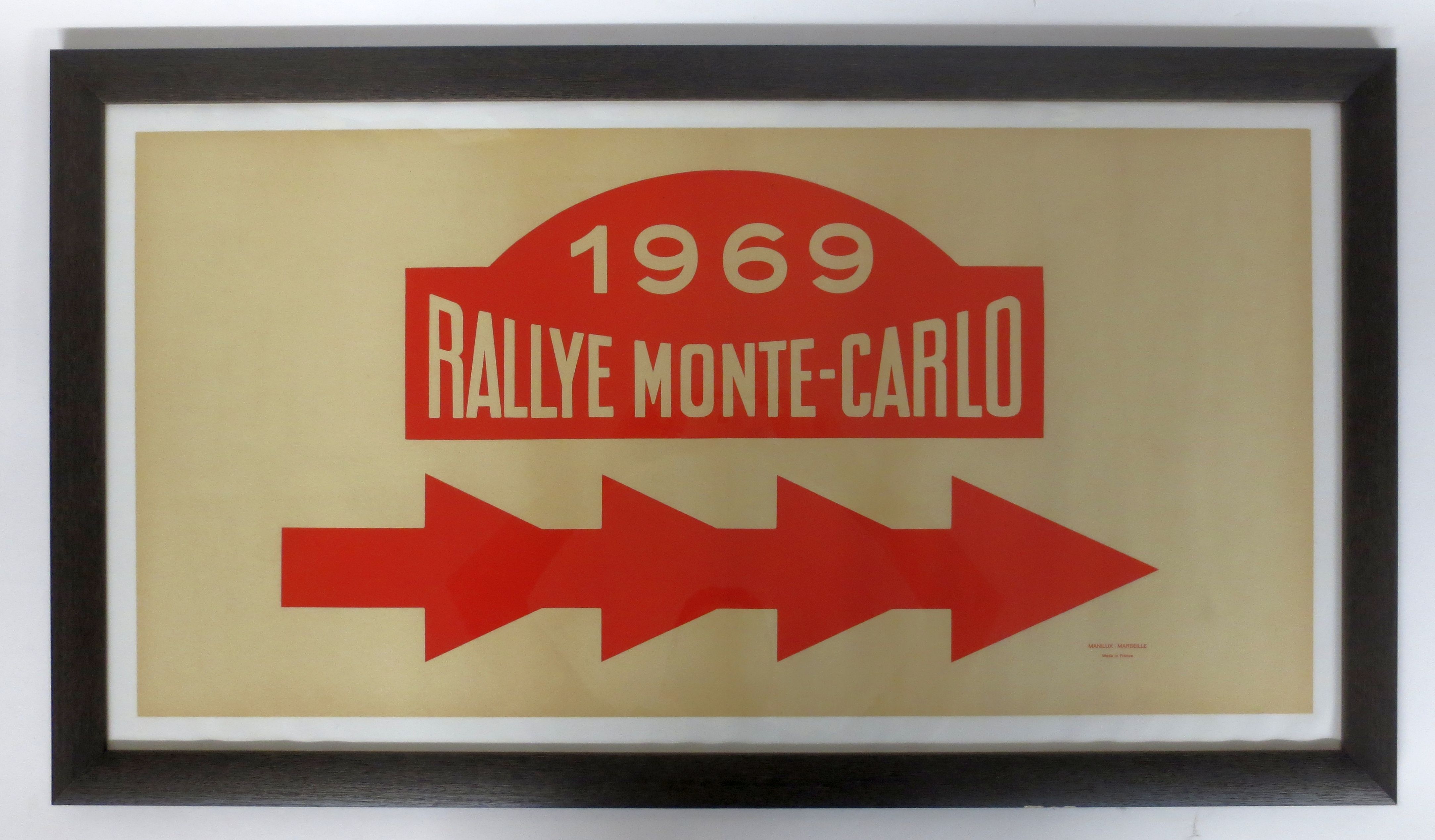 Bonhams Cars : A '1969 Rallye Monte-Carlo' directional poster, French,