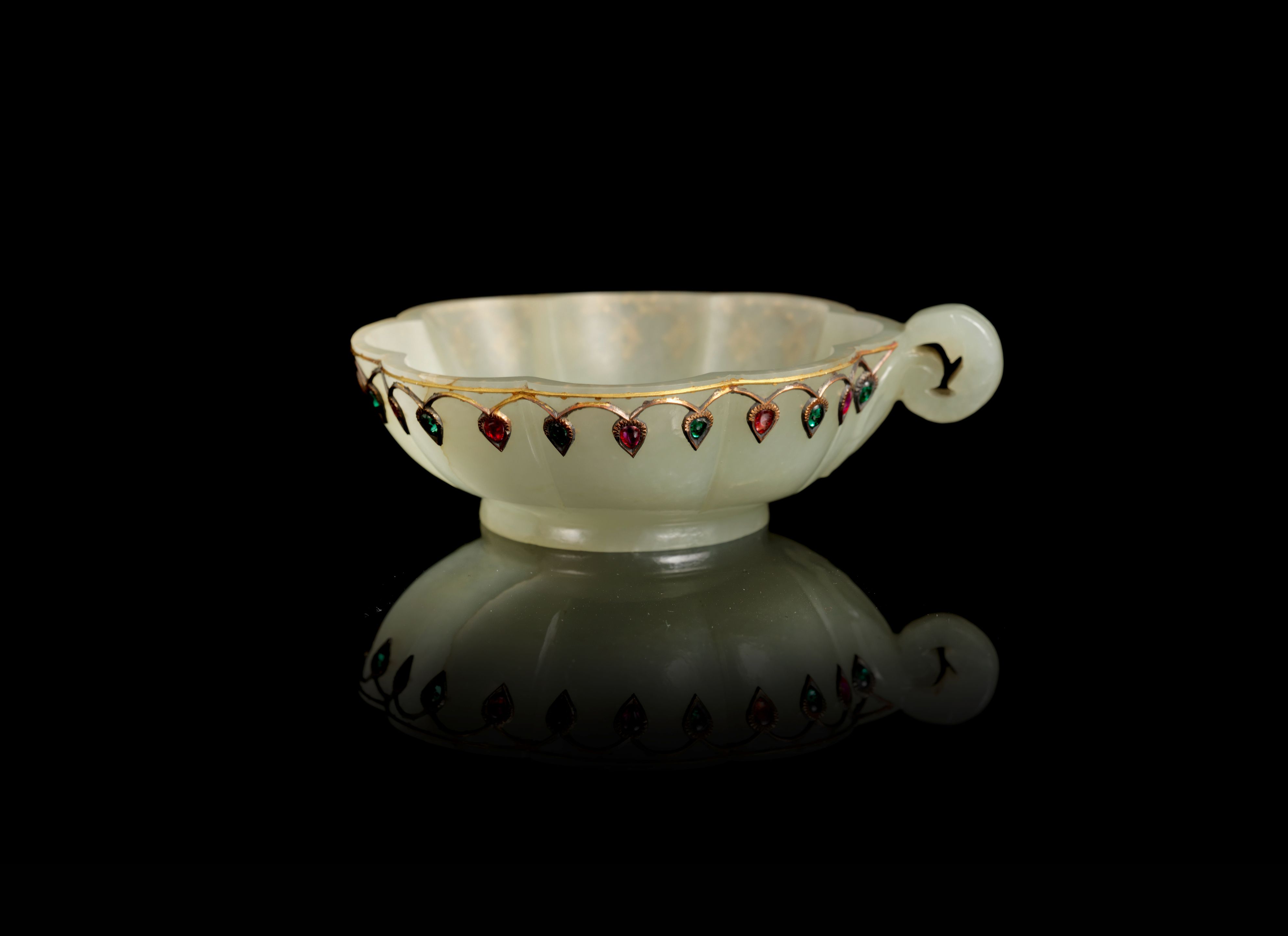 Bonhams : A Mughal Jade flower-form cup 18th century