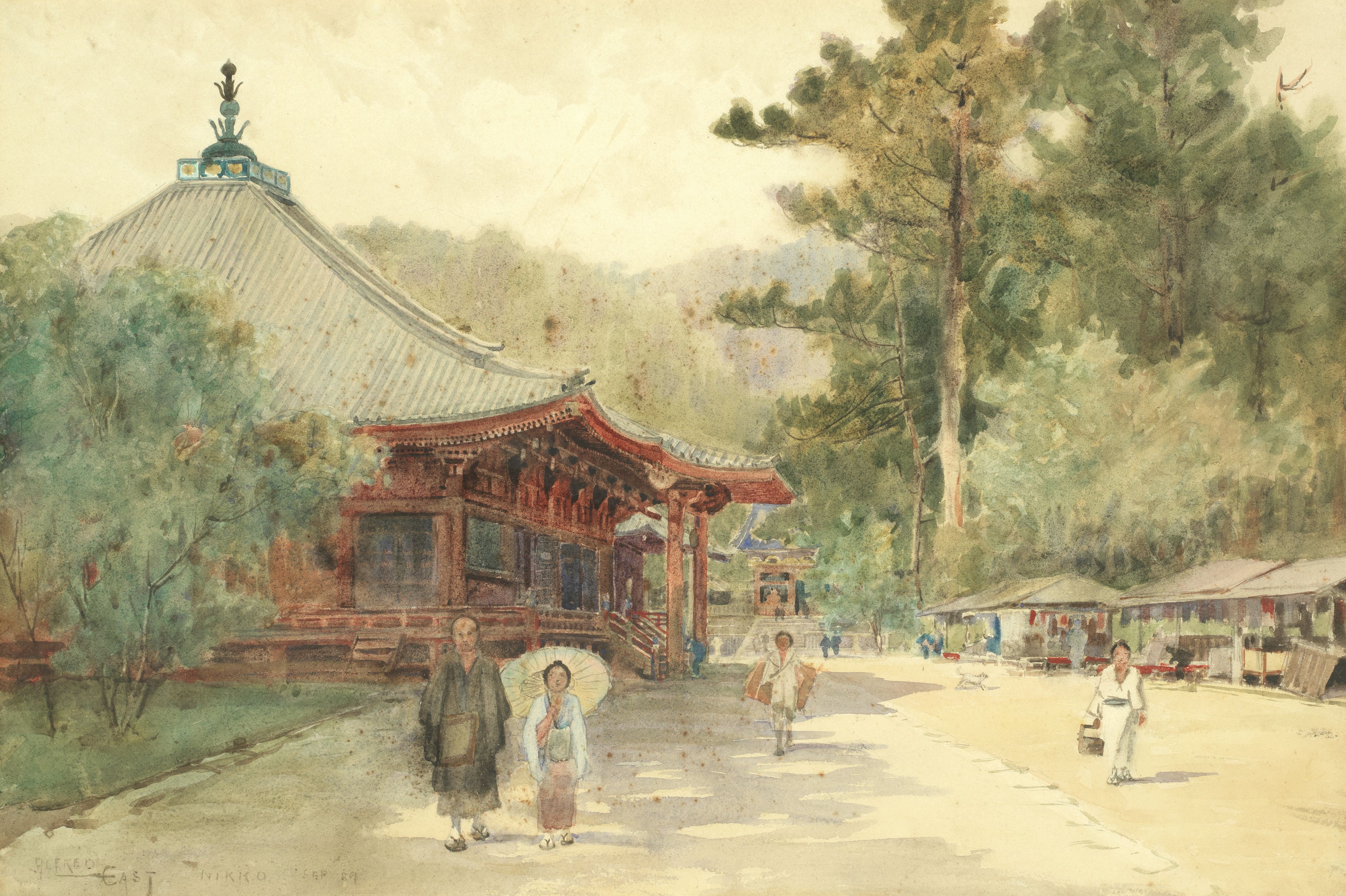 Bonhams : Sir Alfred East (English, 1849-1913) Nikko, Japan
