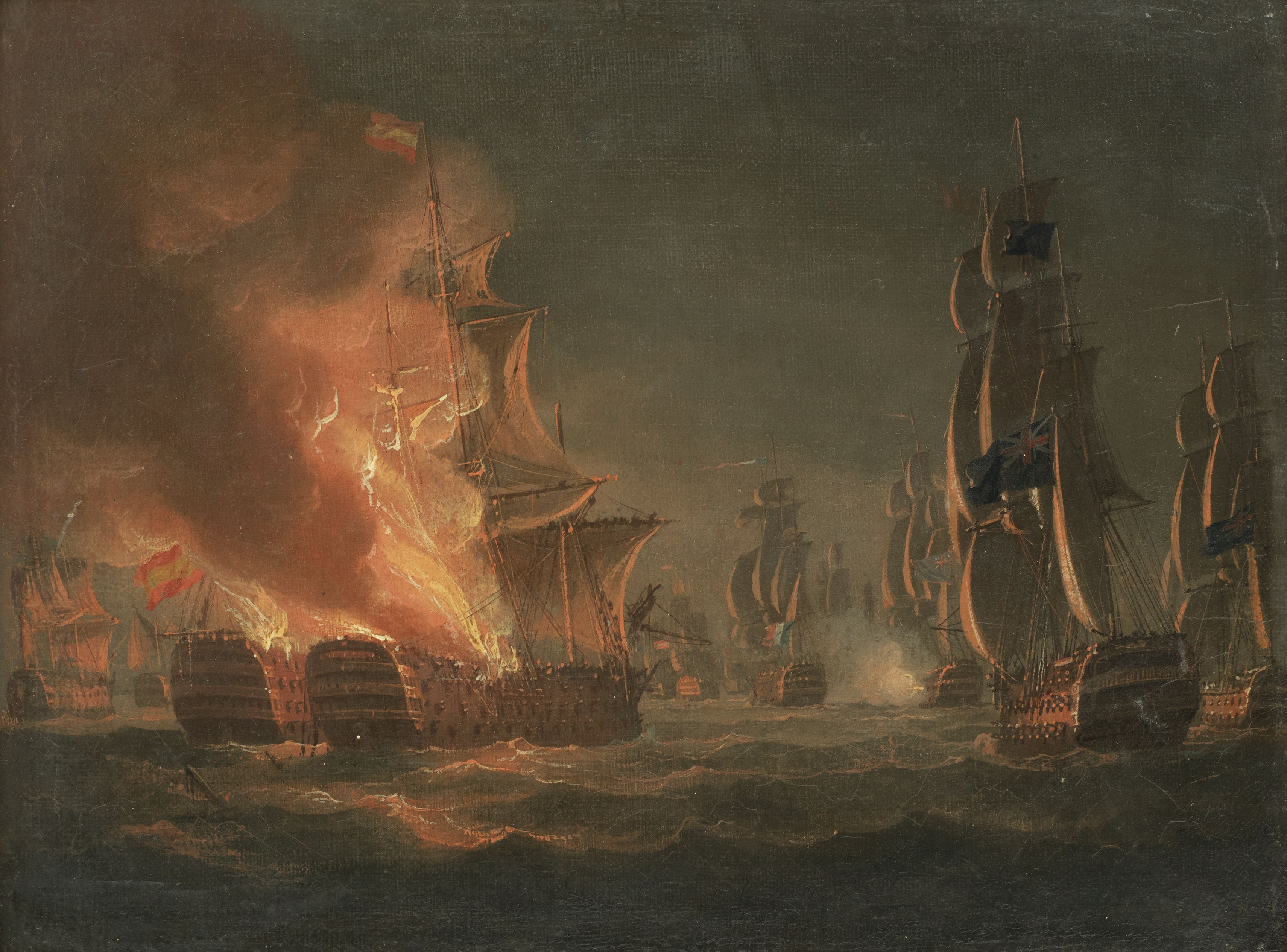 Bonhams : Thomas Whitcombe (British, circa 1752-1824) The Battle of ...