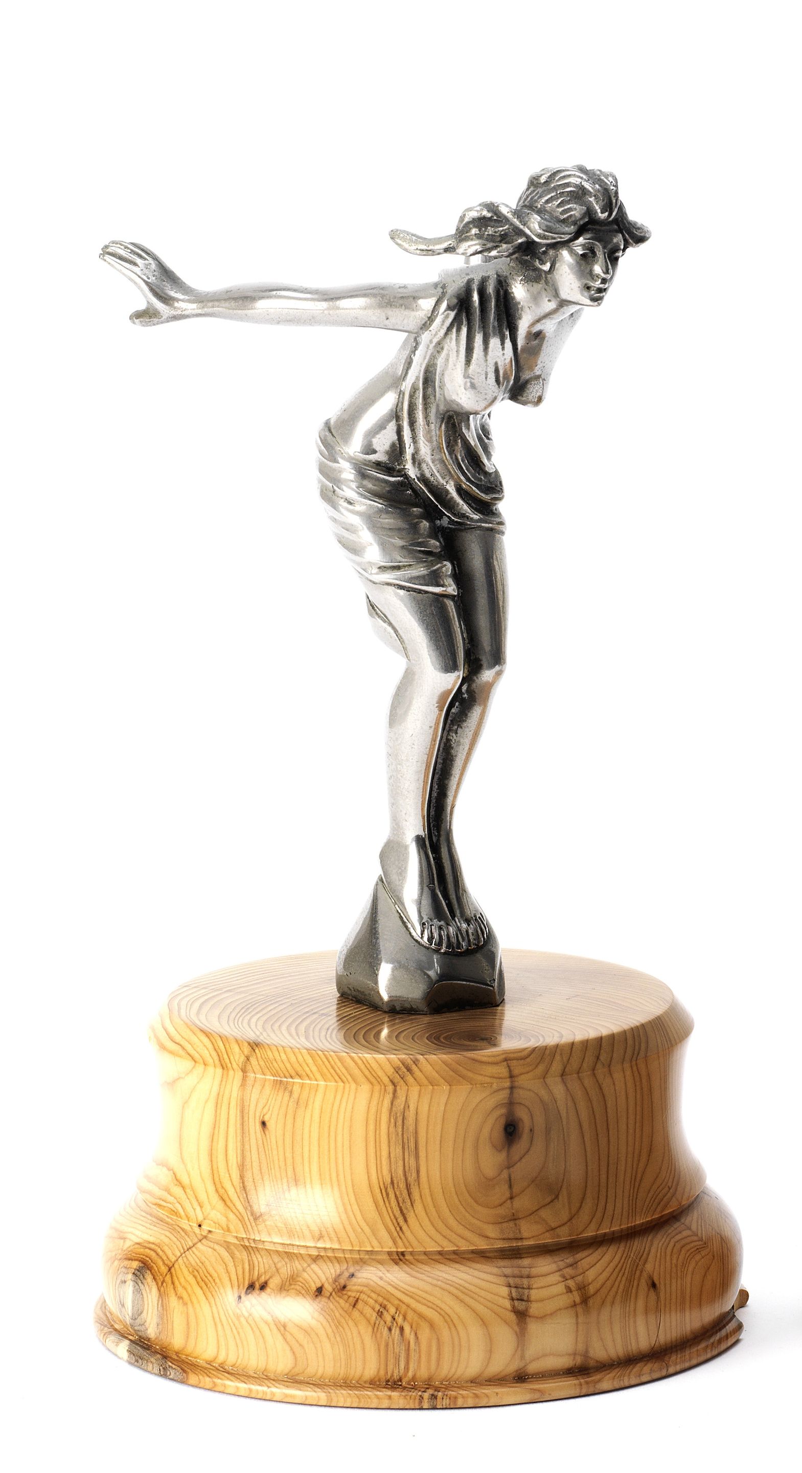 Bonhams Cars : A 'Draped Speed Nymph' mascot by A E Lejeune, British ...
