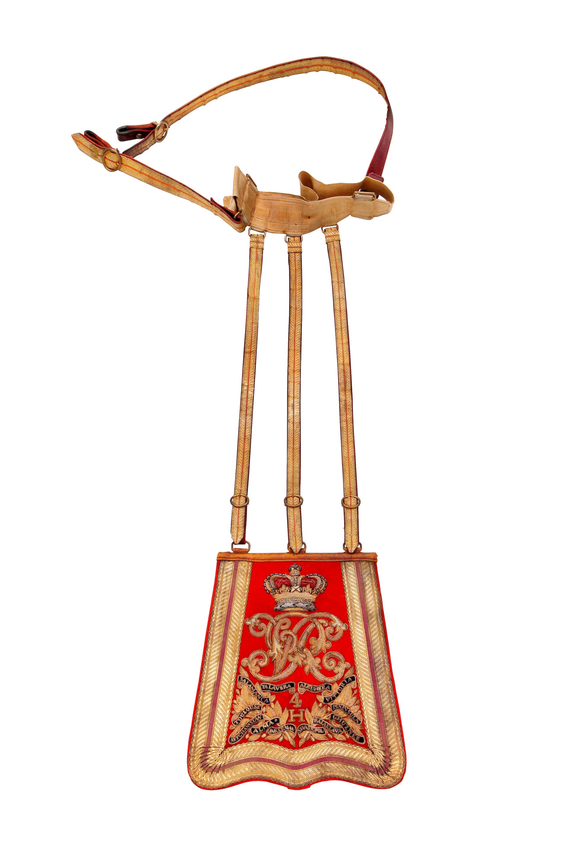 Bonhams : An Officer's Full Dress Sabretache To the 4th (Queen's Own ...