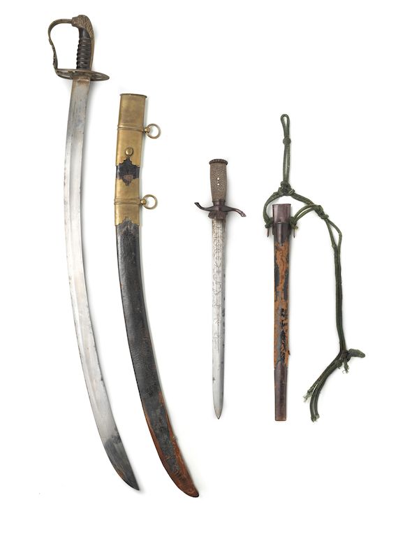 Bonhams : An 1803 pattern infantry officer's sabre and a German hunting ...