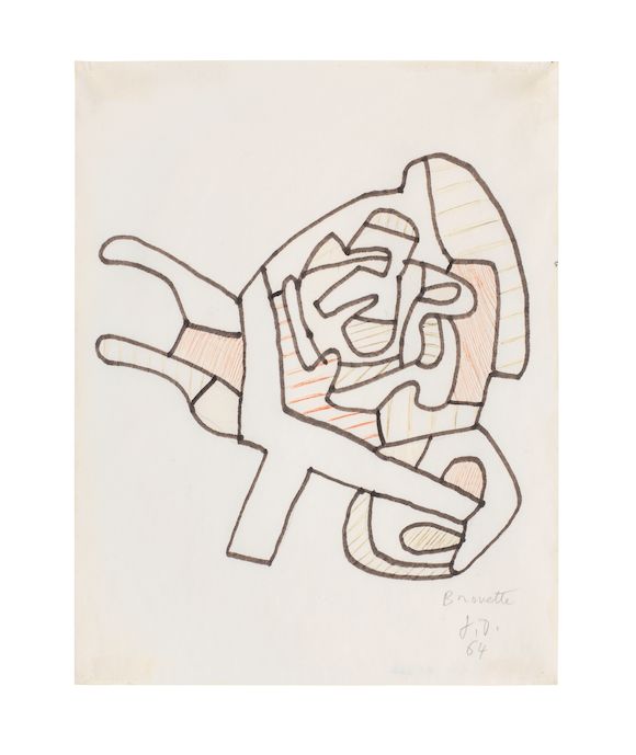 Bonhams : Jean Dubuffet (French, 1901-1985) Brouette I (avec un chou) 1964