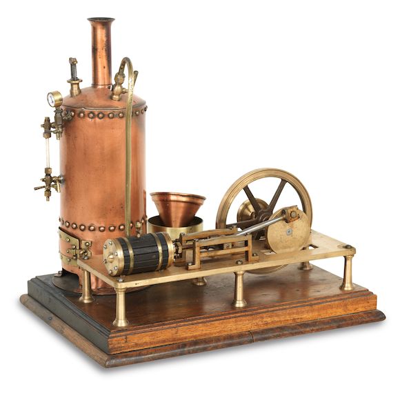 Bonhams : A Bassett Lowke vertical stationary reciprocating steam ...