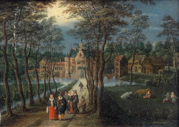 Bonhams : Circle of Pieter Gysels (Antwerp 1621-1690) An avenue of ...