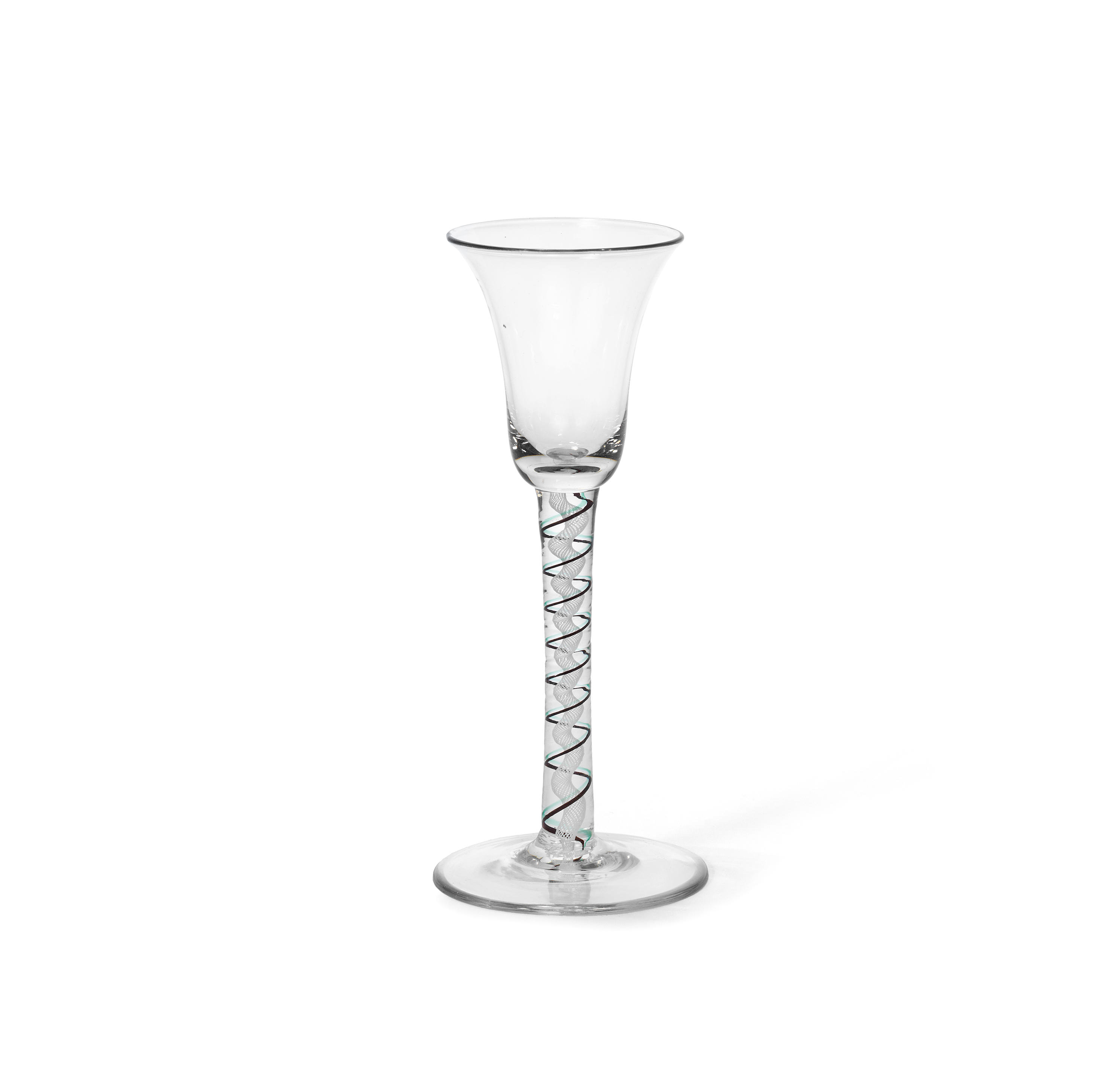 Bonhams A Colour Twist Wine Glass Circa 1765