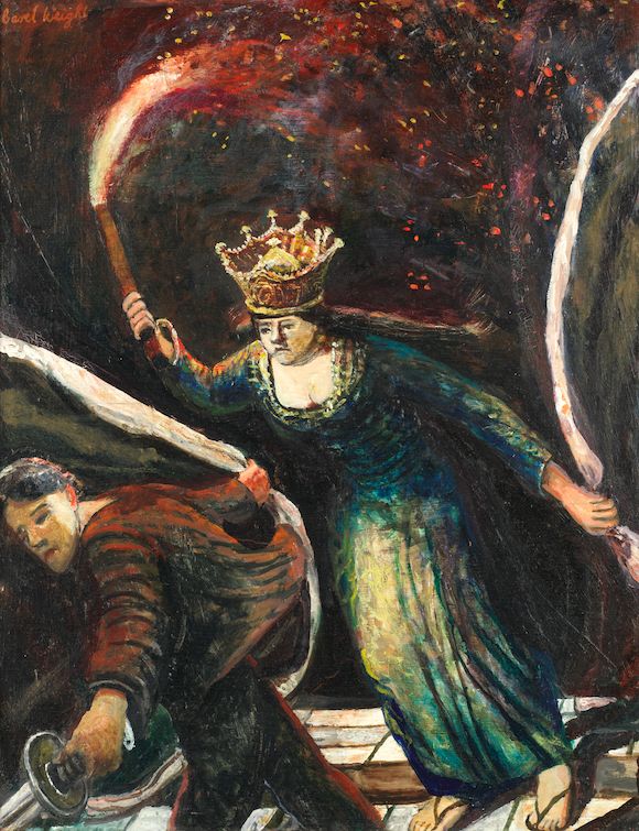 Bonhams : Carel Weight R.A. (British, 1908-1997) Hamlet and his Mother ...