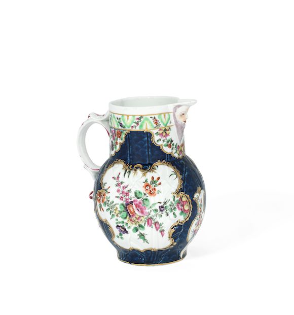 Bonhams : A Worcester mask jug, circa 1770