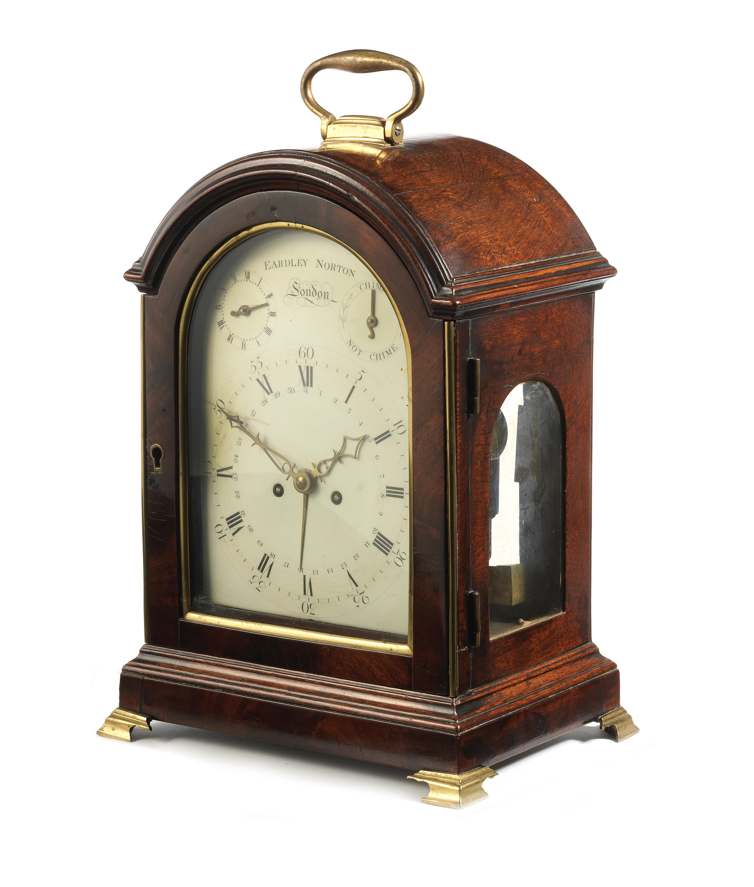 Bonhams : A possibly unique, late 18th century mahogany table clock ...