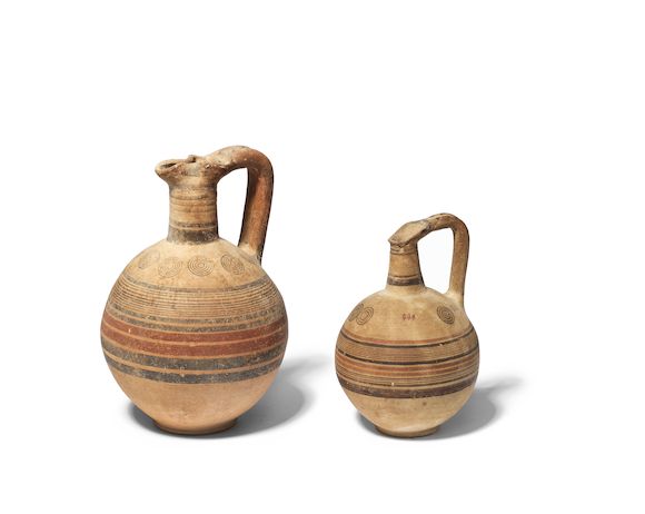 Bonhams : Two Cypriot bichrome ware jugs 2
