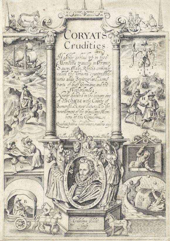 Bonhams : CORYATE (THOMAS) Coryats Crudities: hastily gobled up in five ...
