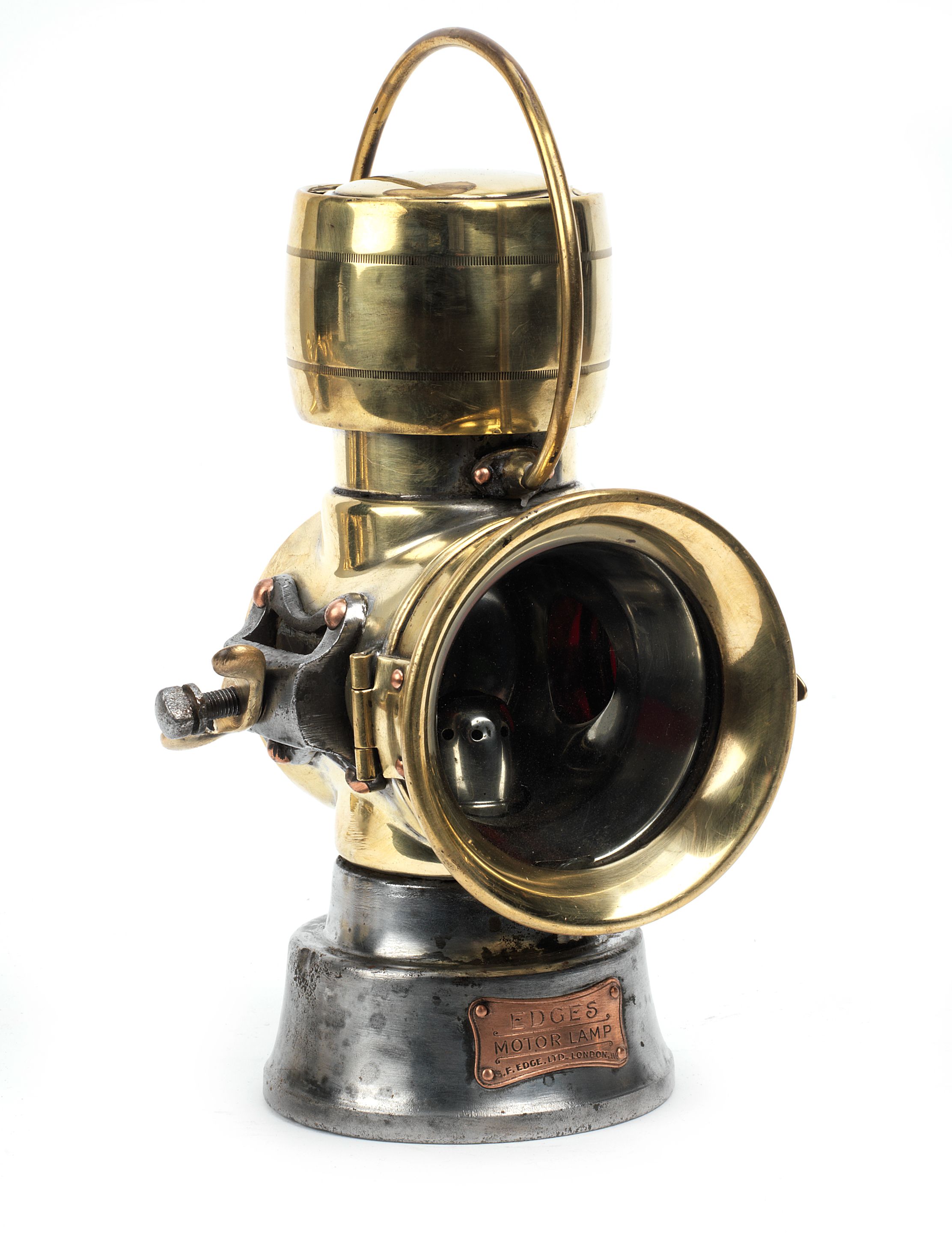 Bonhams Cars : A rare Edge's Motor Lamp, circa 1908,