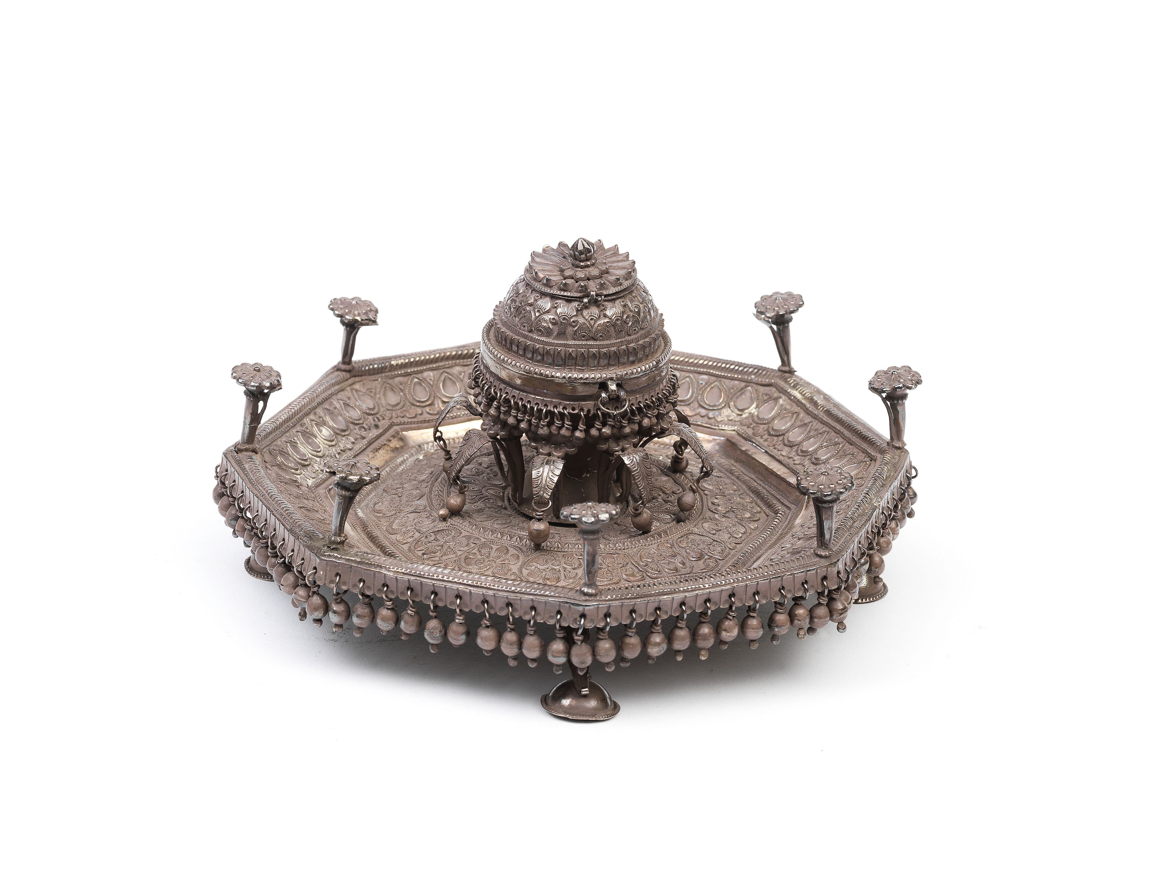Bonhams : A Mughal silver pandan North India, 18th Century
