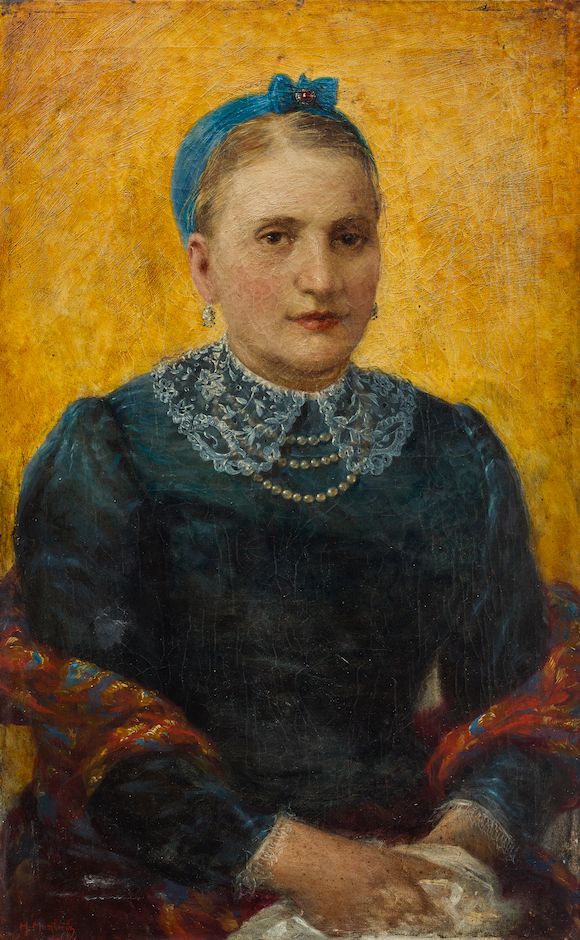 Bonhams : Matveev, Portrait, cm 75 x 46, oil on canvas