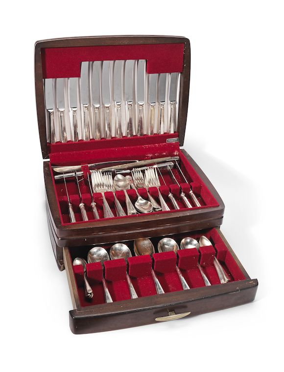 Bonhams : An Art Deco silver-plated flatware service Garrard & Co (Qty)