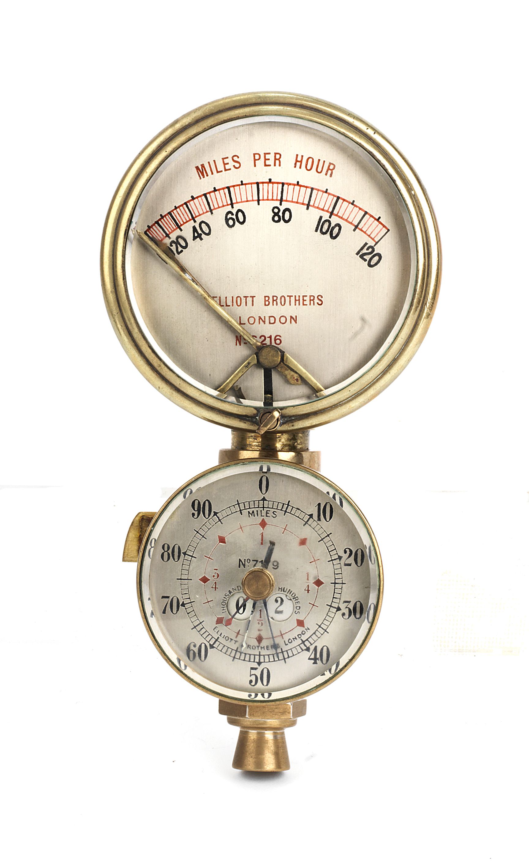 Bonhams Cars : A rare Elliott double speedometer/odometer for Rolls ...
